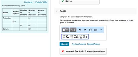 Solved Correct Constants Periodic Table Complete The Chegg