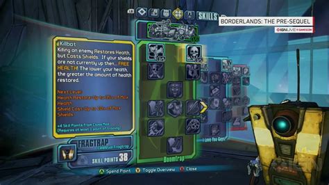 Borderlands The Pre Sequel Claptrap Skill Tree