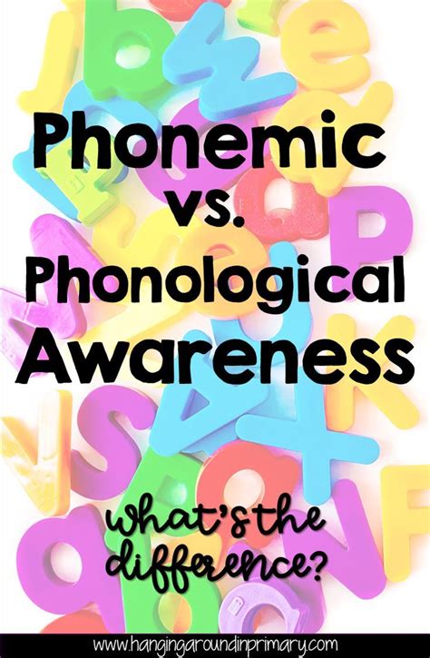 Phonological And Phonemic Awareness What Is The Difference There Is
