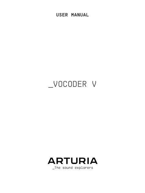 vocoder v manual 1 0 en pdf synthesizer input output