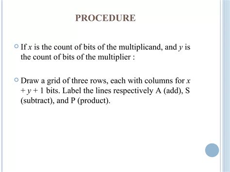 Booths Multiplication Algorithm Ppt