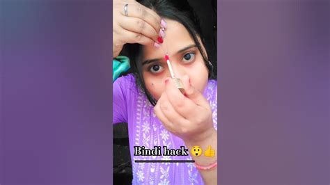 Safety Pin 🧷 Bindi Hack 👍shortfeed Hack Makeup Bindi Shorts