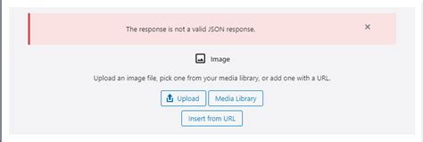 Error The Response Is Not A Valid Json Response