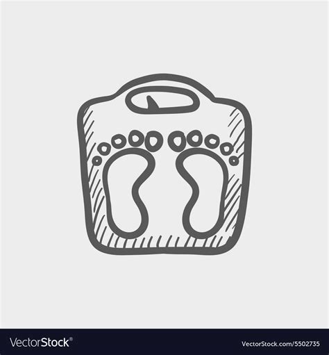 Weighing Scale Sketch Icon Royalty Free Vector Image