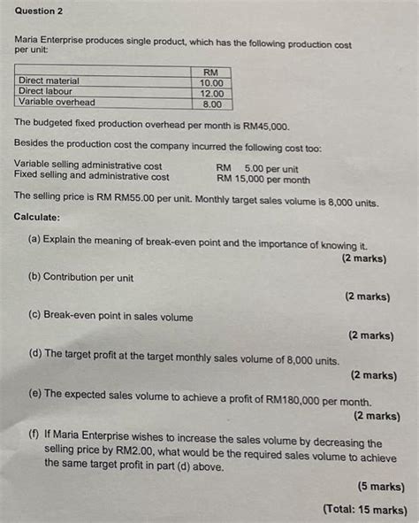 Solved COST AND MANAGEMENT ACCOUNTING Mid Term Exam Hour Chegg