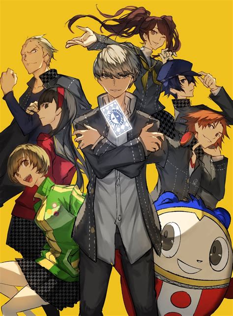 Narukami Yuu Shirogane Naoto Satonaka Chie Amagi Yukiko Kujikawa Rise And 3 More Persona