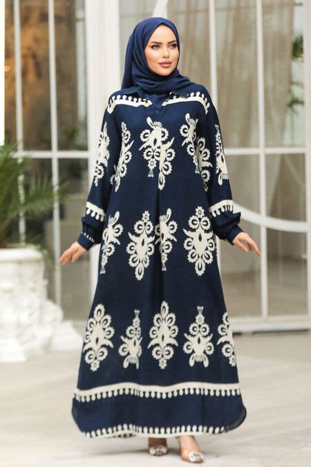 Modest Navy Blue Summer Dress 23172l Neva