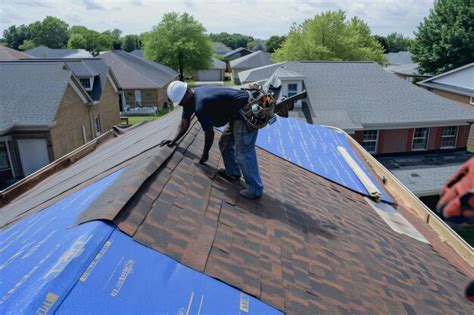 Premium Photo Roofers Installing New Roof On House