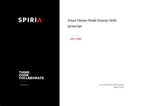 Making Smart Homes Smarter With Javascript Ppt