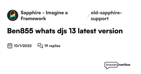 Ben855 Whats Djs 13 Latest Version Sapphire Imagine A Framework