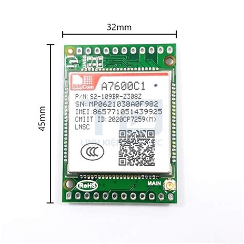 Module 4G LTE SIMCOM A7600C1 đã ra chân thay thế module SIM800L