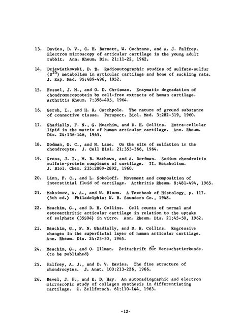 The Structure And Metabolism Of Cartilage Cartilage Degradation And