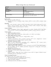 Analog Electronics Fundamentals Diodes Transistors Amplifiers Course Hero