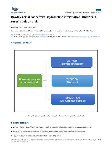 Pdf Bowley Reinsurance With Asymmetric Information Under Reinsurers Default Risk