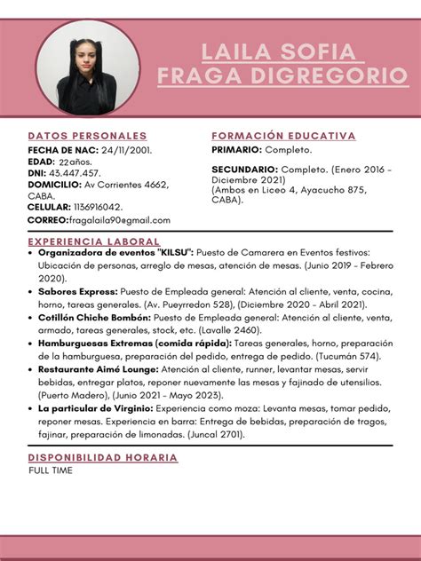 Cv Laila Sofia Grafa 1 1 012301234556789 Sign Pdf