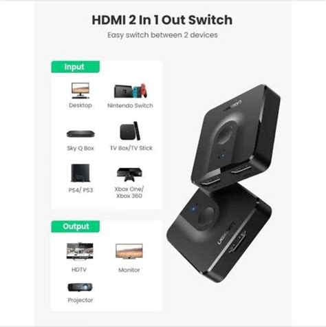 Ugreen Switcher Hdmi Switcher 4k 2in1 Original Lazada Indonesia
