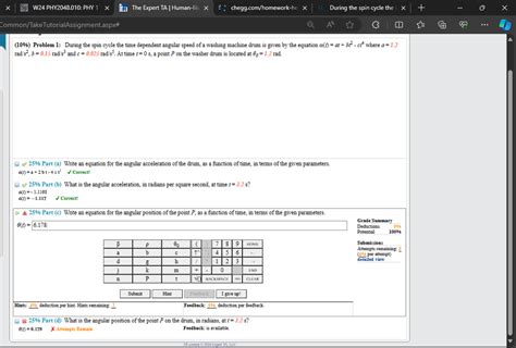 Solved 10 ﻿problem 1 During The Spin Cycle The Time