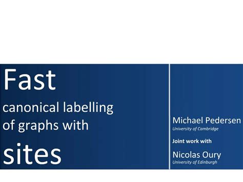Ppt Fast Canonical Labelling Of Graphs With Sites Powerpoint