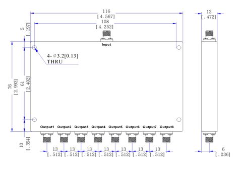 GHz Ways Splitter Power Divider Combiner N Type SMA Type Wekom G Lte Antenna