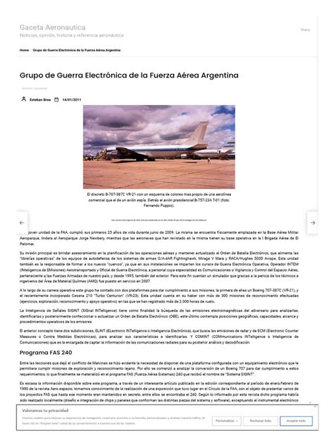 Grupo De Guerra Electrónica De La Fuerza Aérea Argentina Gaceta