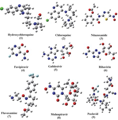 Optimized Geometries Of Drug Molecules Download Scientific Diagram