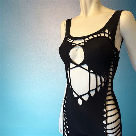 Slit Weave Catsuit Braided Bodysuit