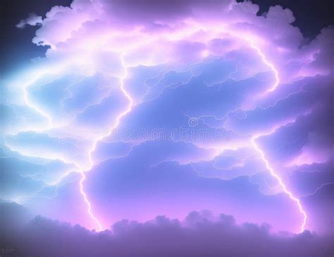 Lightning In The Clouds Stock Illustration Illustration Of Storm