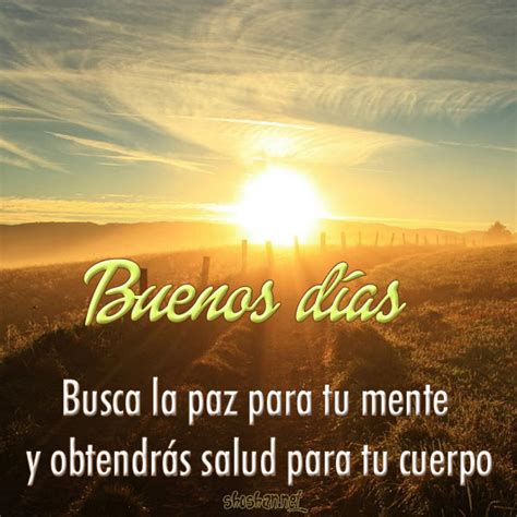 Imágen de Buenos días para móviles Busca la paz para tu mente y