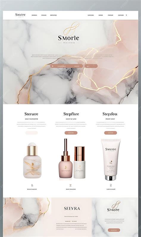 Premium Photo Design Of Elegant Rose Gold And Marble Cosmetics