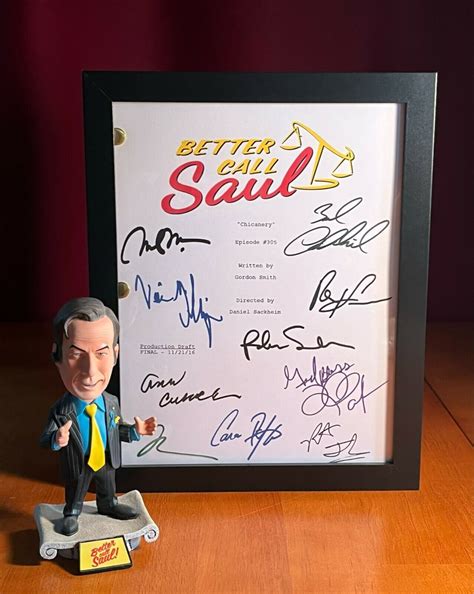Better Call Saul Script Cast Signed Season 3 Chicanery Autograph