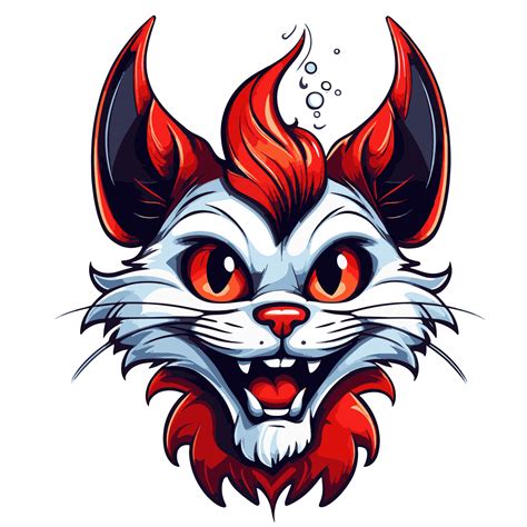Smiling Cat Head Mascot 44018014 Png