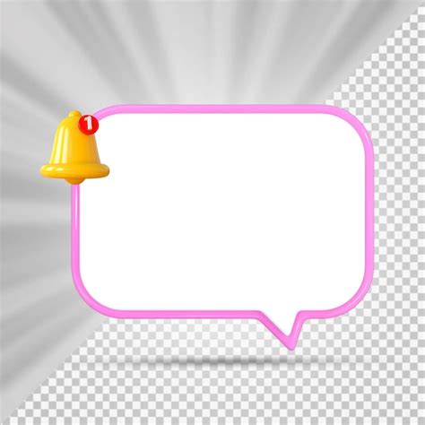 Premium PSD Speech Notification Balloon Text