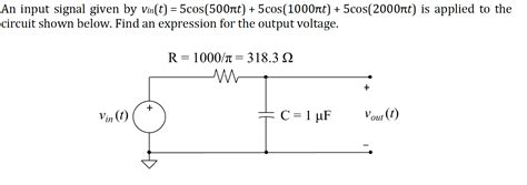 Solved An Input Signal Given By Chegg