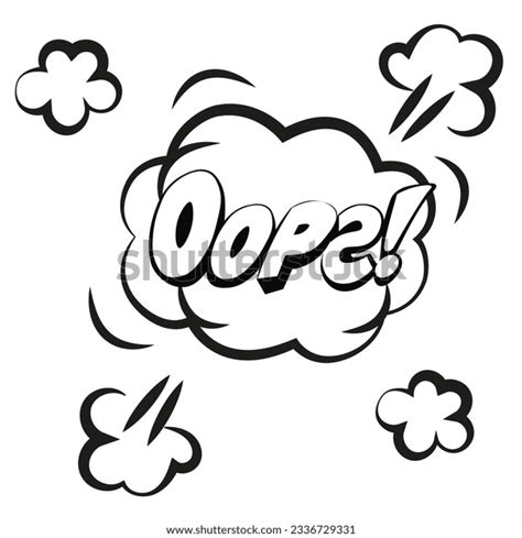 Oops Comic Text Speech Bubble Vector Stock Vector Royalty Free