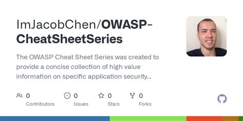 GitHub ImJacobChen OWASP CheatSheetSeries The OWASP Cheat Sheet