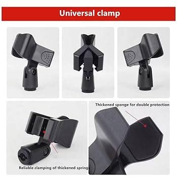 Mic Stand Adapter Universal Large Microphone Clip Clamp Holder With 38