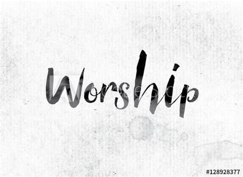 Worship Concept Painted In Ink Stock Illustration