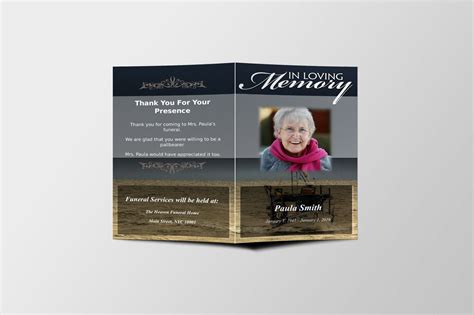Fisherman Funeral Program Template QuickFuneral LLC