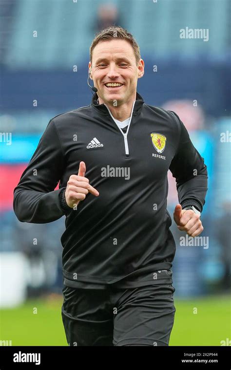 Steven Mclean Scottish Football Association Referee Warming Up Before