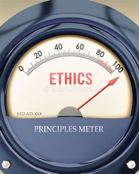 Ethics And Principles Meter That Is Hitting A Full Scale Showing A