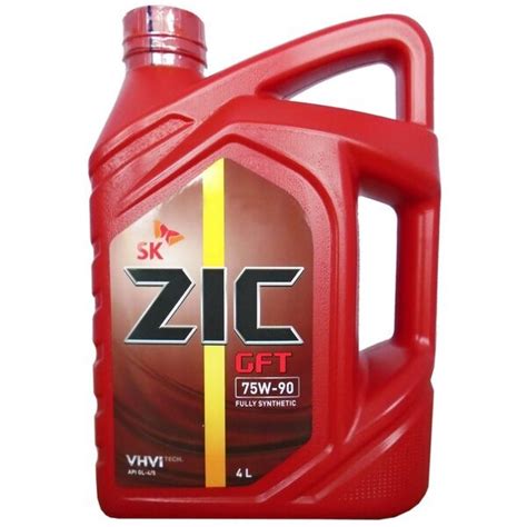 Масло трансмиссионное ZIC GFT SAE 75w 90 4л купить по выгодной цене