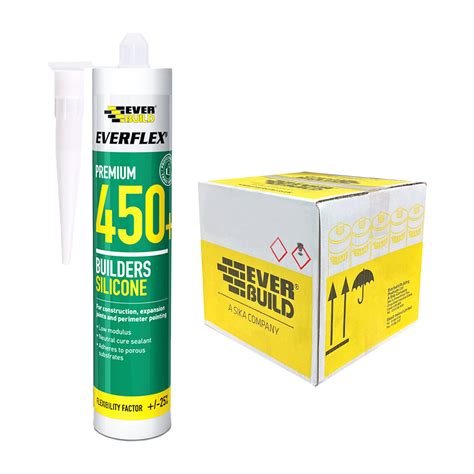 Everflex Premium 450 Builders Silicone Oak 300ml Box Of 25 Eroofing