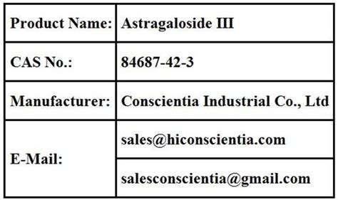 Astragaloside Iv 84687 43 4 Manufacturer Supplier Producer