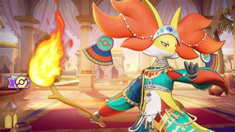 Sacred Style Delphox Skin Spotlight Pokémon Unite Youtube