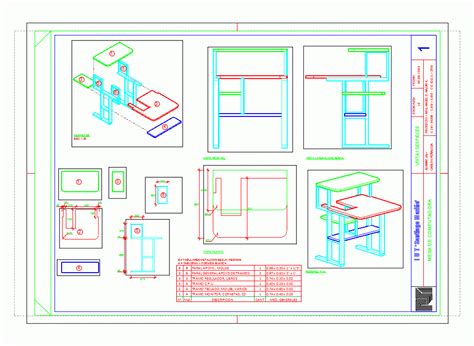 Computer Table DWG Block For AutoCAD Designs CAD