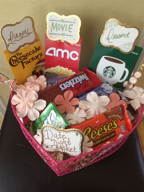Date Night Basket For Bride To Be Wedding Shower T Date Night T