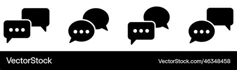 Chat Message Icon Set Royalty Free Vector Image