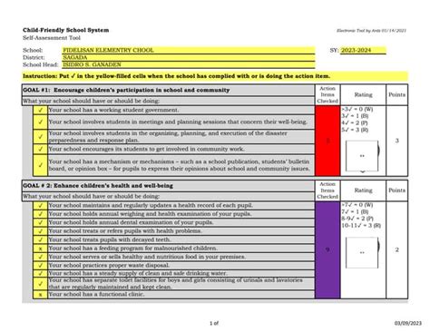 Cfss Self Rating 2023 2024 Pdf