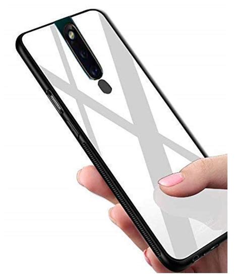 Oppo F Pro Glass Cover Gemesha White Tpu Bumper Back Case Plain
