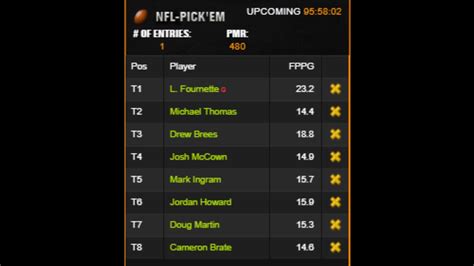 Draftkings And Fanduel Nfl Week 7 Pick Em Youtube
